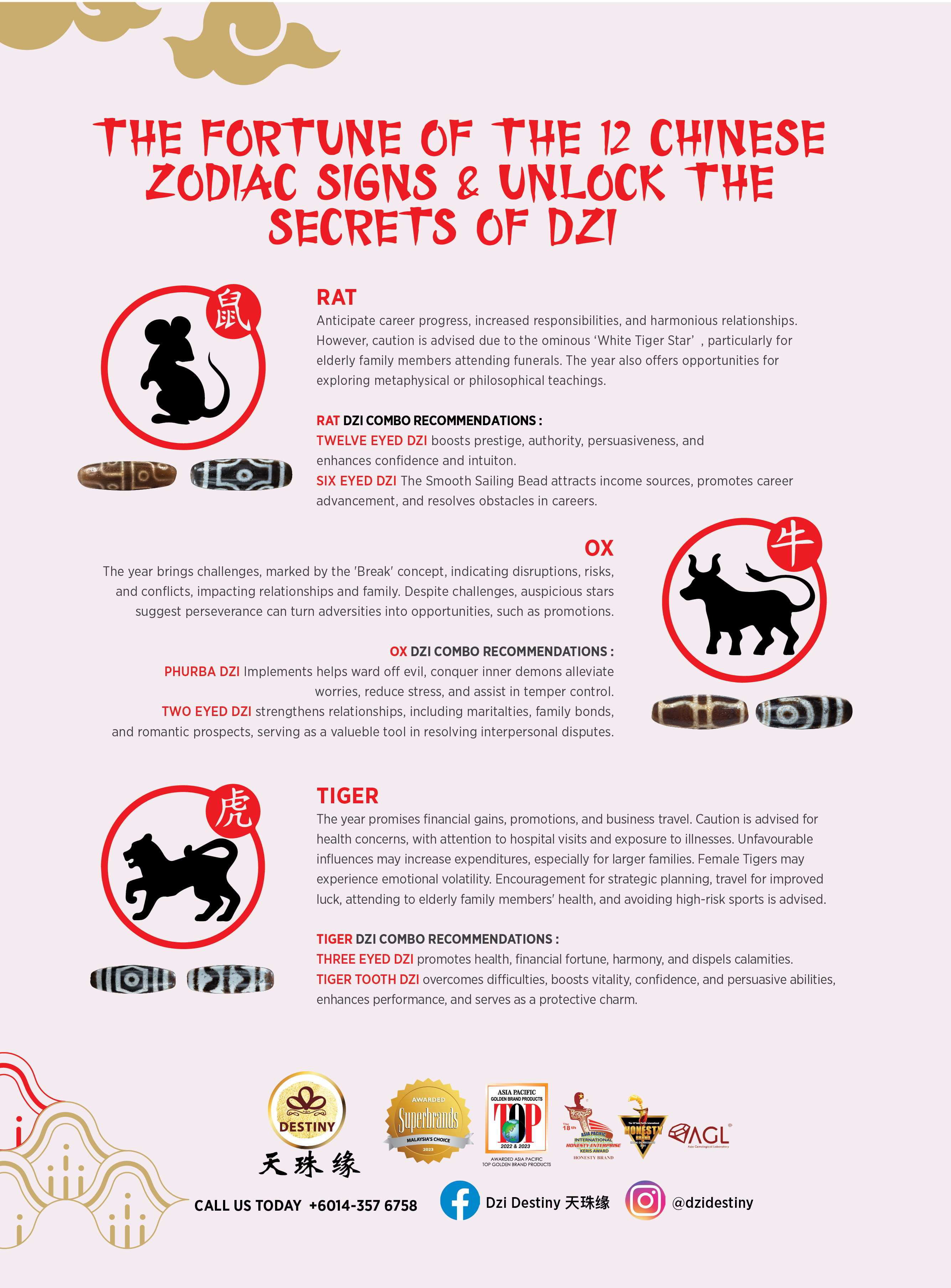 12 Chinese Zodiac Signs & Fortune - Detail